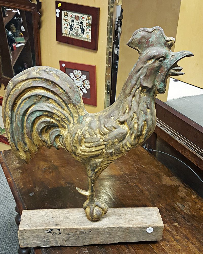 Sold at auction Gilt Molded Copper Rooster Weathervane Auction Number ...