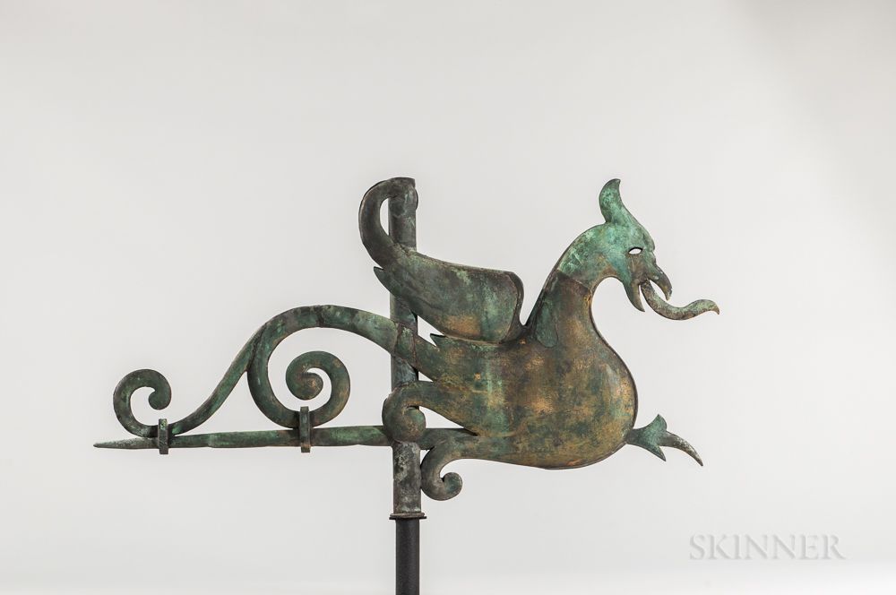 Sold at auction Molded Copper Griffin Weathervane Auction Number 3278M ...