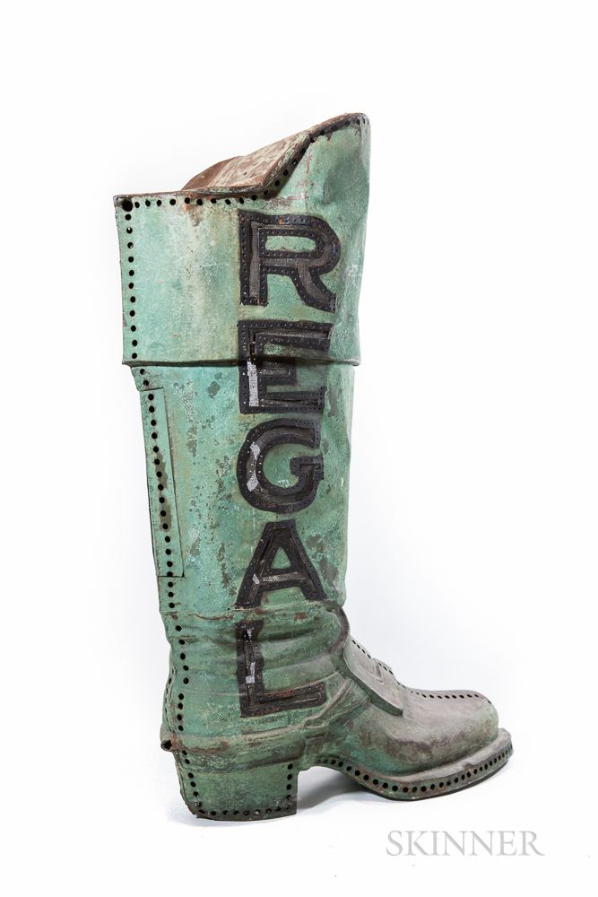 Sold at auction Molded Sheet Copper "Regal" Boot Trade Sign Auction ...