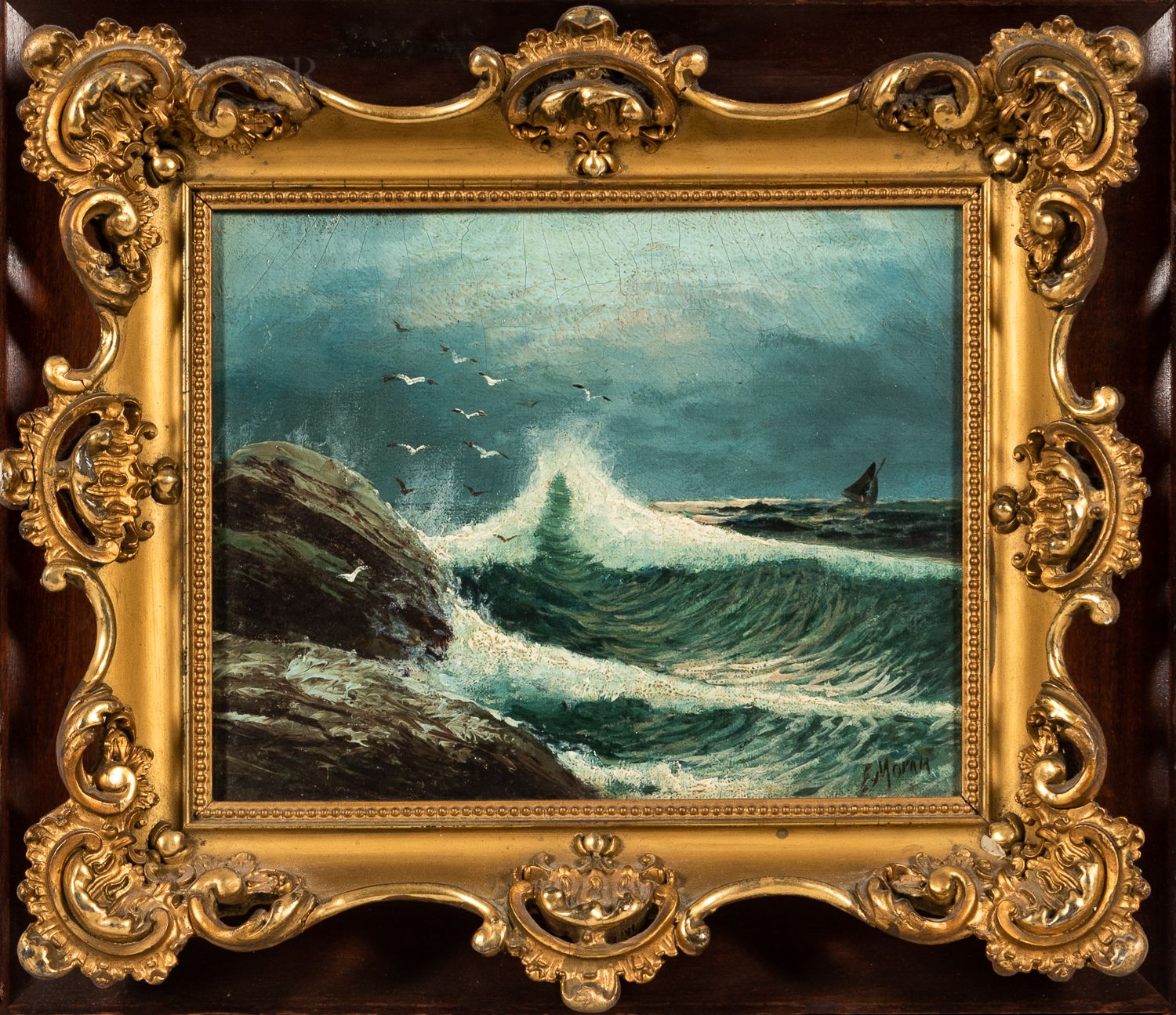 Sold at auction Edward Moran (American, 1829-1901) Seascape. Auction ...