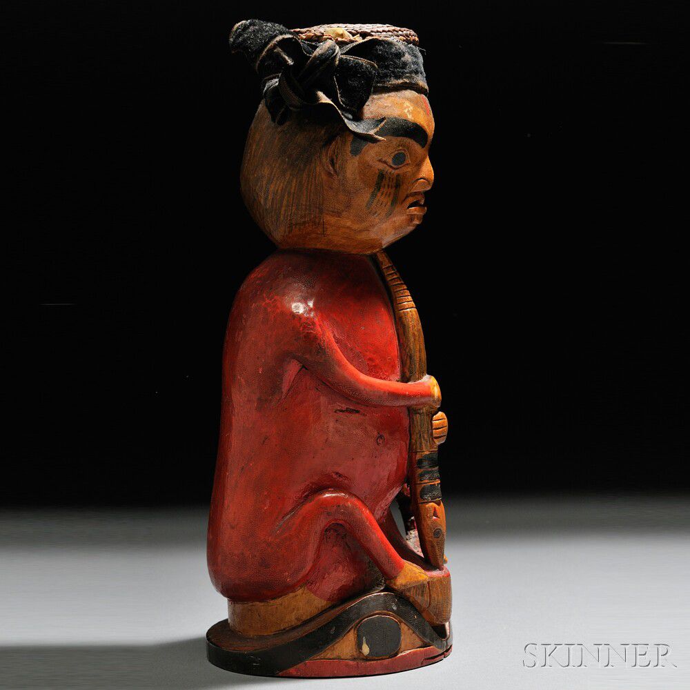 Sold at auction Northwest Coast Carved Wood Shaman Figure, Tlingit ...