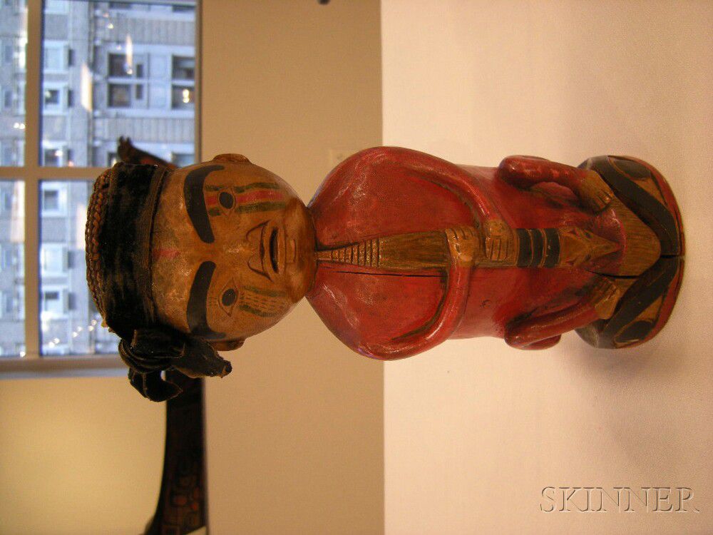 Sold at auction Northwest Coast Carved Wood Shaman Figure, Tlingit ...