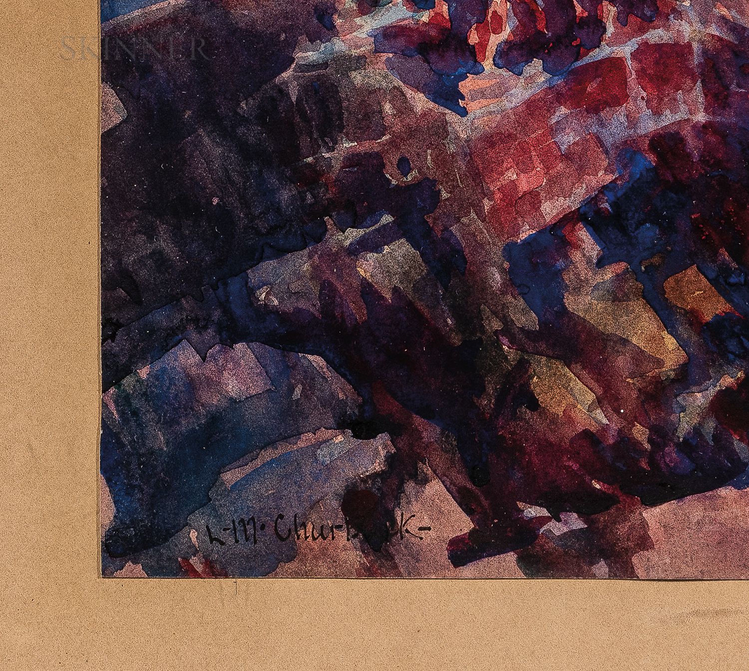 Sold at auction Leander M. Churback (American, 1861-1940) Rafes Chasm ...