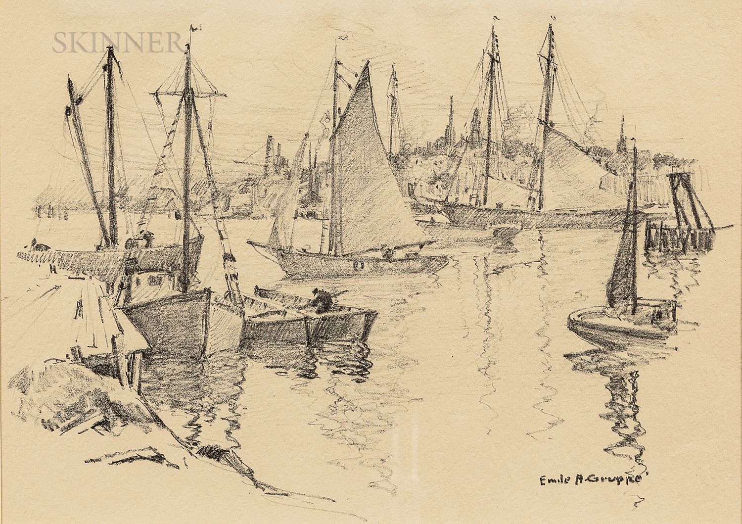 Sold at auction Emile Albert Gruppé (American, 1896-1978) Six Framed ...