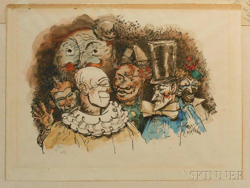Sold at auction Walt Kuhn (American, 1877-1949) Clowns Auction Number ...