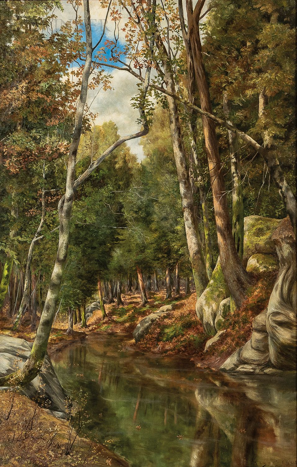 Sold at auction Francis Thayer (American, 19th/20th Century) Woodland ...