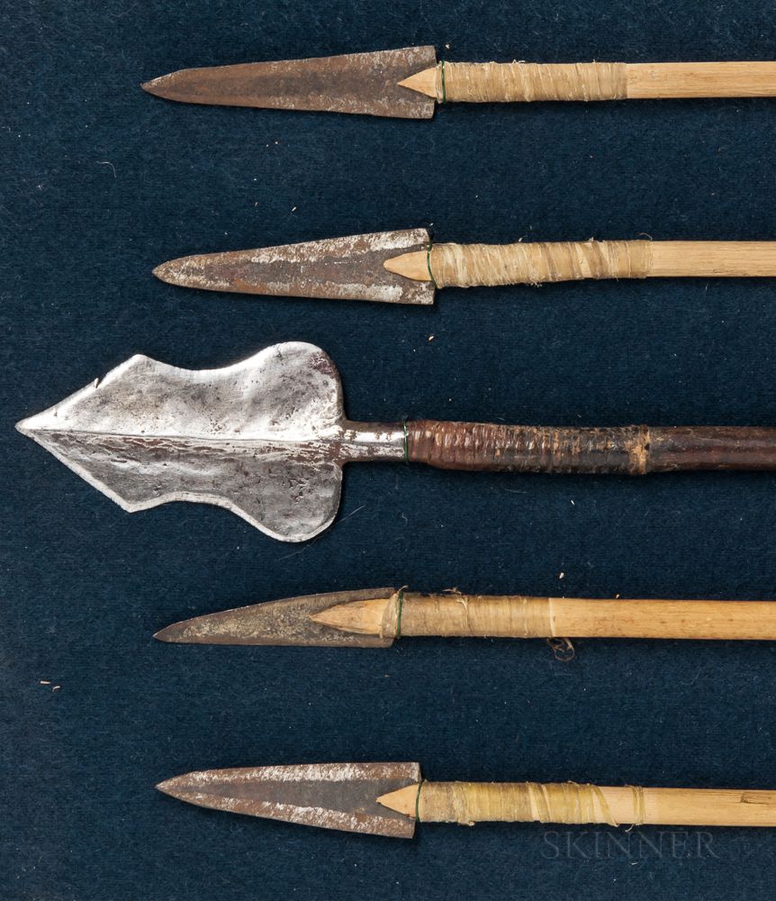 Sold at auction Four Metal-tip Plains Arrows and a Japanese Arrow ...