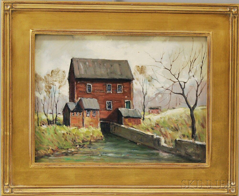 Sold at auction John F. Enser (American, 1898-1968) Old Deserted Mill ...