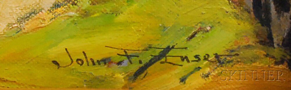 Sold at auction John F. Enser (American, 1898-1968) Autumn Farm Road ...
