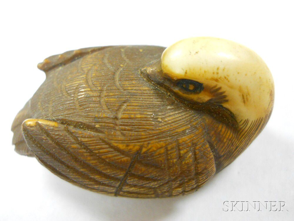 Two Ivory Netsuke of Birds Auction Number 2780M Lot Number 233 ...