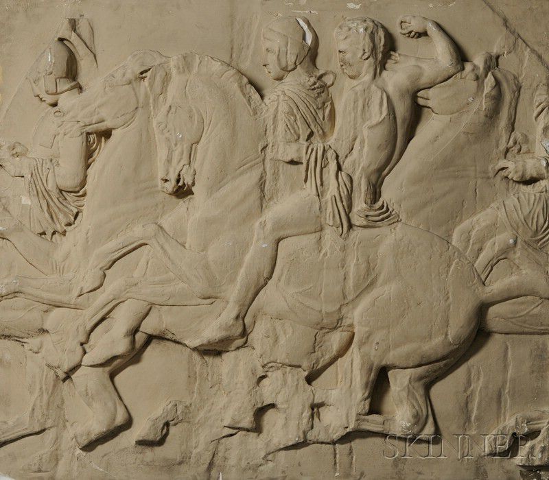 Sold at auction Two P.P. Caproni and Brother Painted Cast Plaster Greek ...