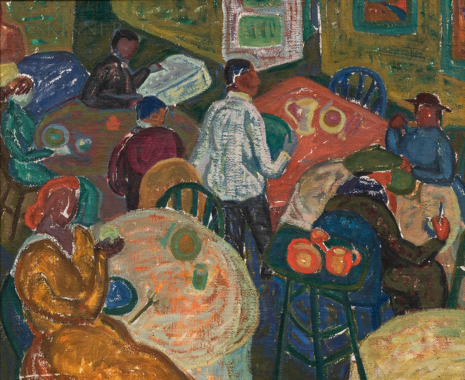 Sold at auction Dorothy True (American, 20th Century) Cafe. Auction ...