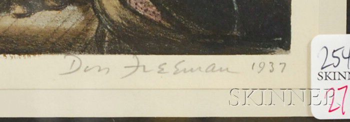 Sold at auction Don Freeman (American, 1908-1978) Lot of Four Hand ...