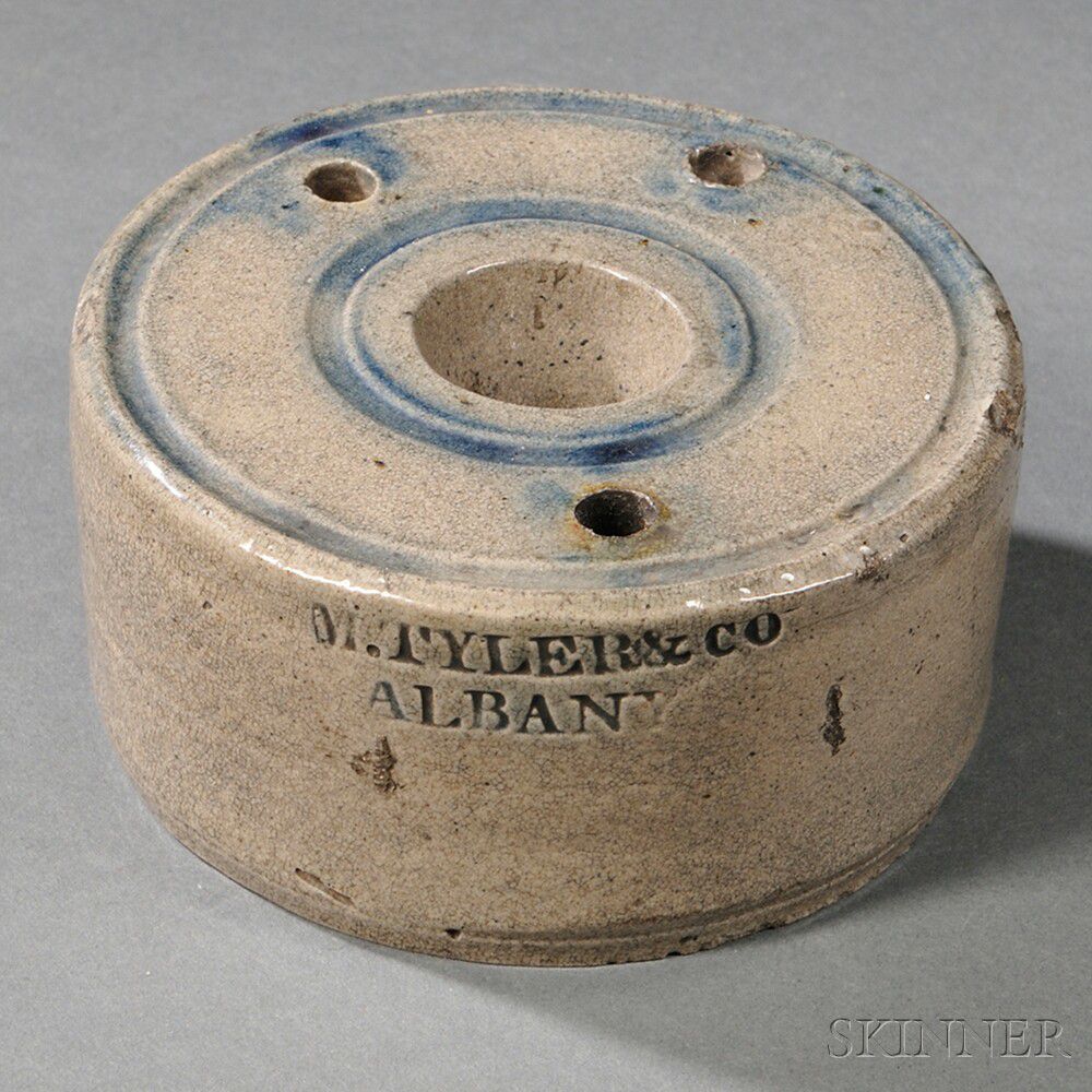 Sold at auction Moses Tyler and Co. Stoneware Inkwell Auction Number ...