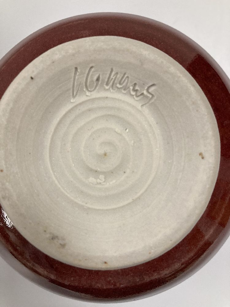 Sold at auction Three Gerry Williams (1926-2014) Studio Pottery Red ...