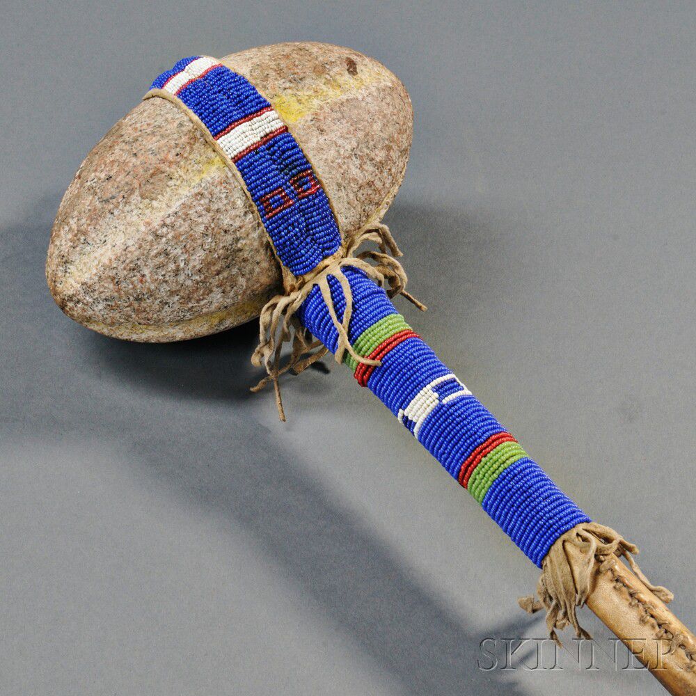 Sold at auction Central Plains Beaded Skullcracker Club Auction Number ...