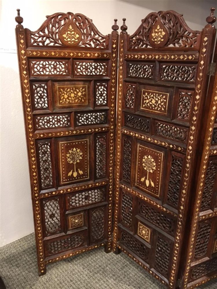 Sold at auction Anglo-Indian Inlaid Table Screen Auction Number 3031B ...