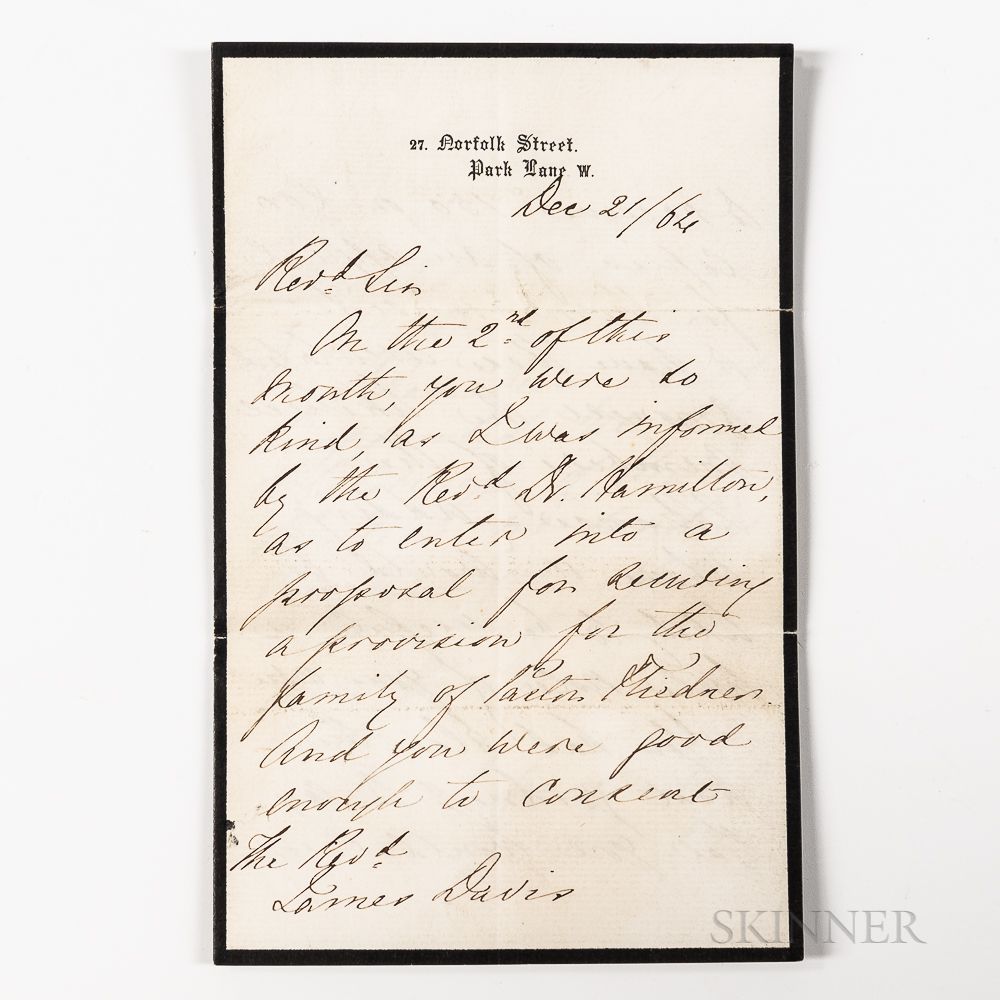Sold at auction Nightingale, Florence (1820-1910) Autograph Letter ...
