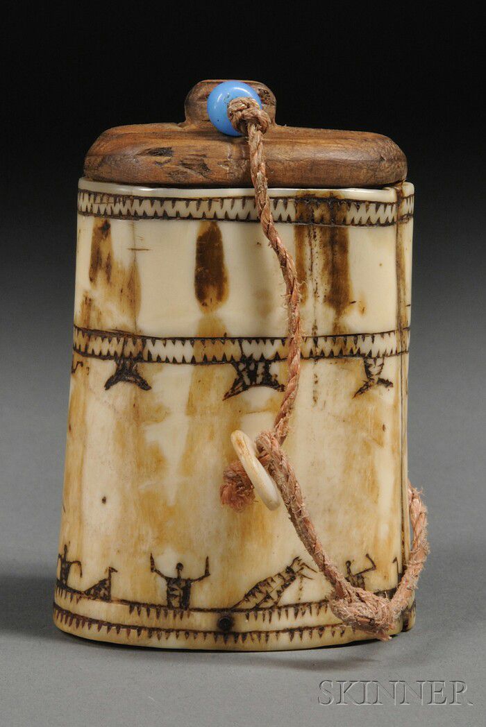 Sold at auction Eskimo Ivory and Wood Container Auction Number 2563B ...