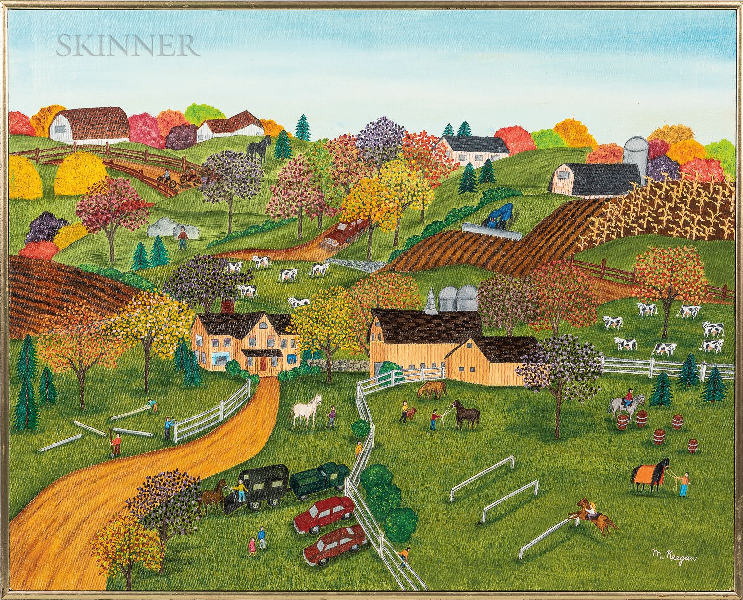 Sold at auction Marie Keegan (American, b. 1941) Horse Training ...