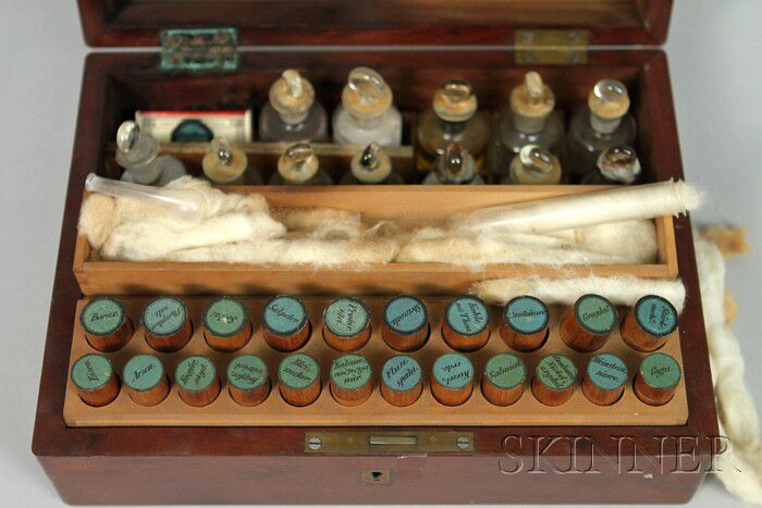 Sold at auction Portable Laboratory Kit in Two Mahogany Boxes Auction ...