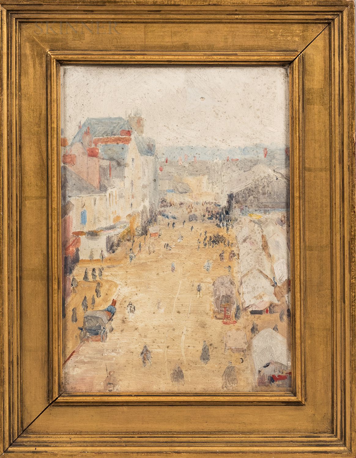 Sold at auction American/European School, 20th Century Town Square ...