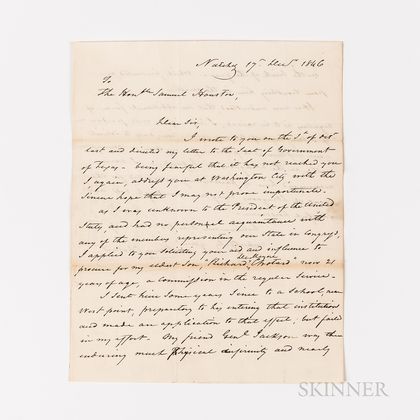 Sold at auction Chotard, Henry Autograph Letter Signed with Sam Houston ...