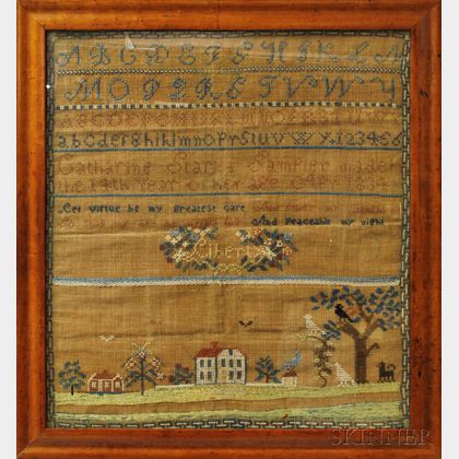 Sold at auction Needlework Sampler "Catherine Stark," Auction Number ...